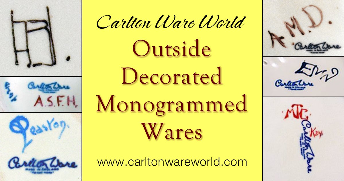 Carlton Ware World - Monogrammed Ware introduction.